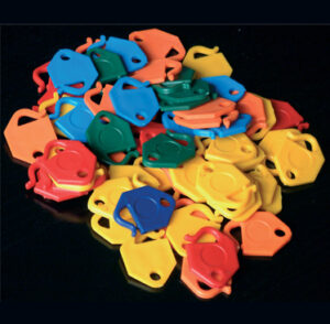 Set of 20 number block key tags - Tagster Ltd